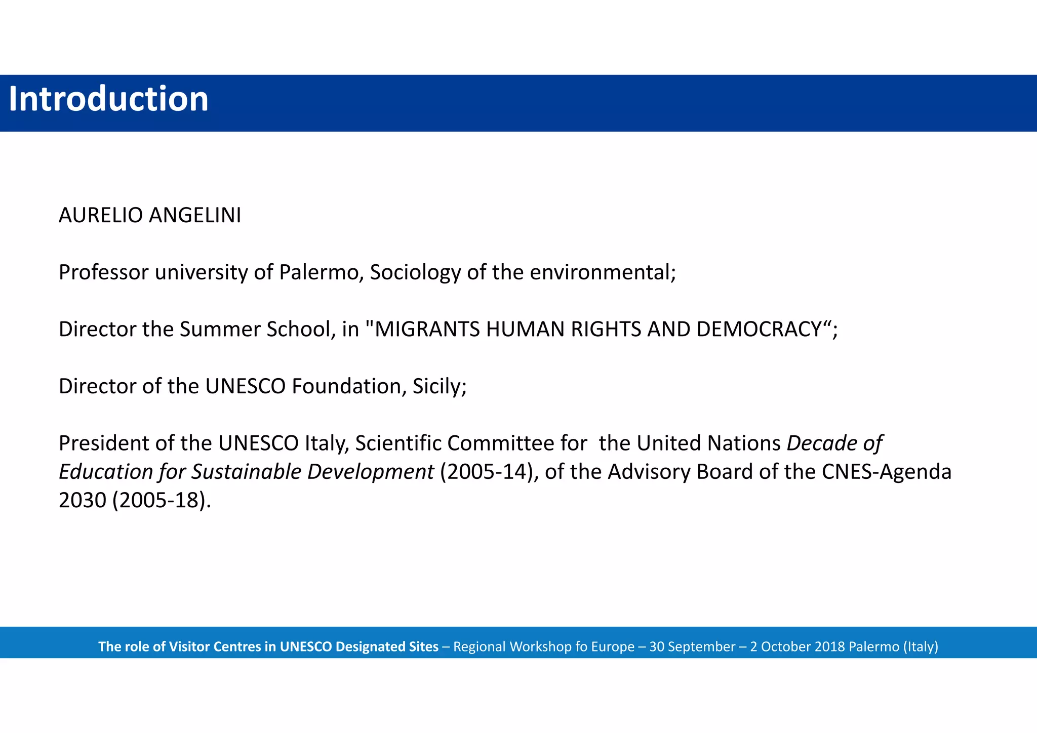 Aurelio Angelini: Visitor Centre of the Arab Norman Palermo (Italy) | PPT