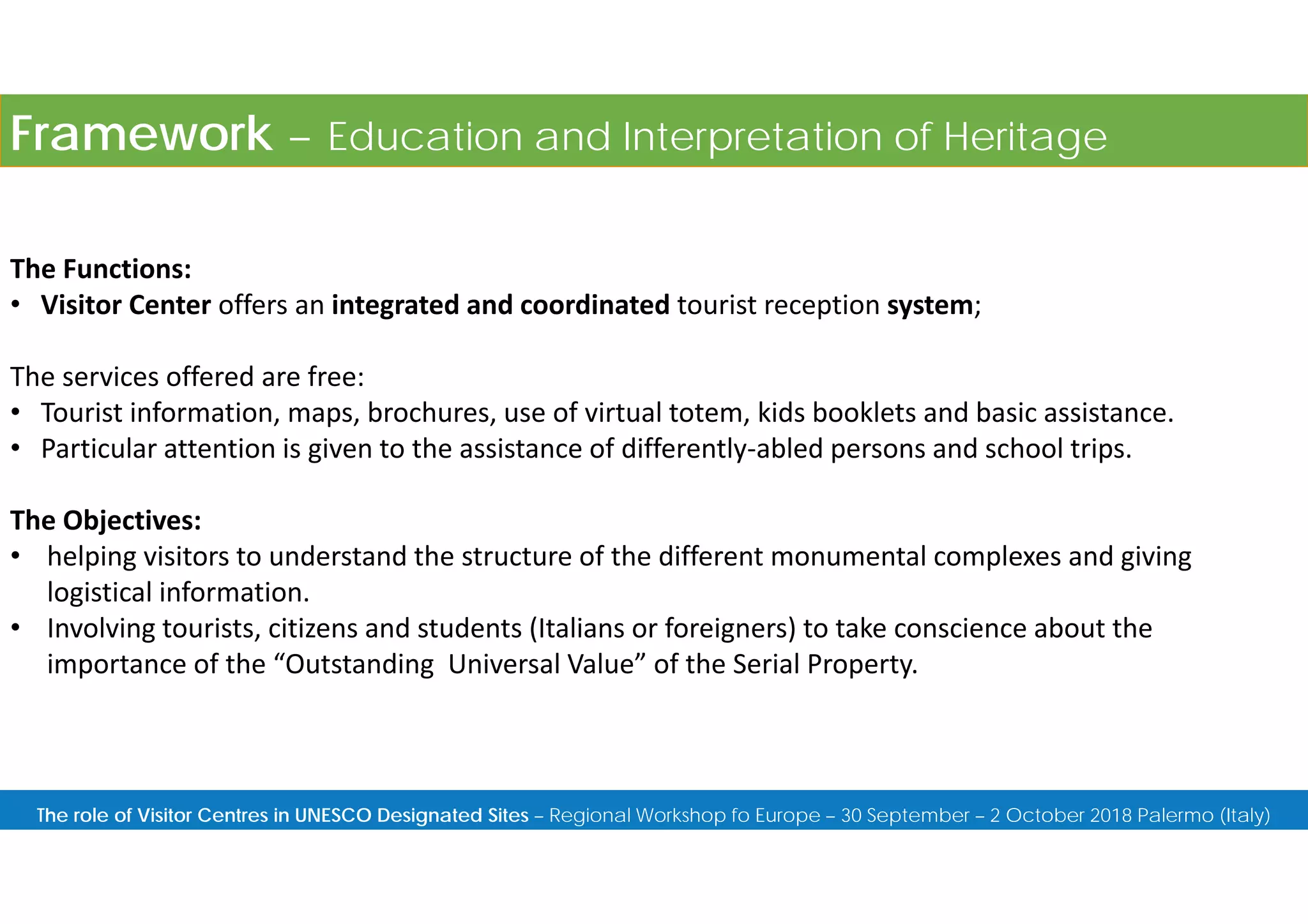 Aurelio Angelini: Visitor Centre of the Arab Norman Palermo (Italy) | PPT