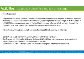 Aurelio Angelini: Visitor Centre of the Arab Norman Palermo (Italy) | PPT