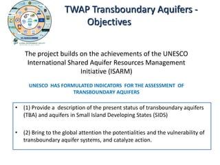 Aureli on going unesco gef projects | PPT