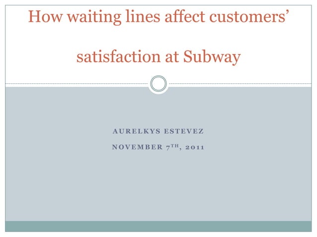 Customer service - Waiting lines. | PPT