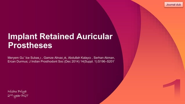 Auricular prosthesis.pptx