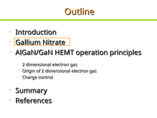 HEMT is a specialized type of field effect transistor (FET) | PPT