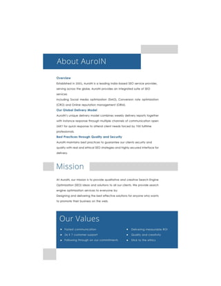 AuroIN Brochure | PDF