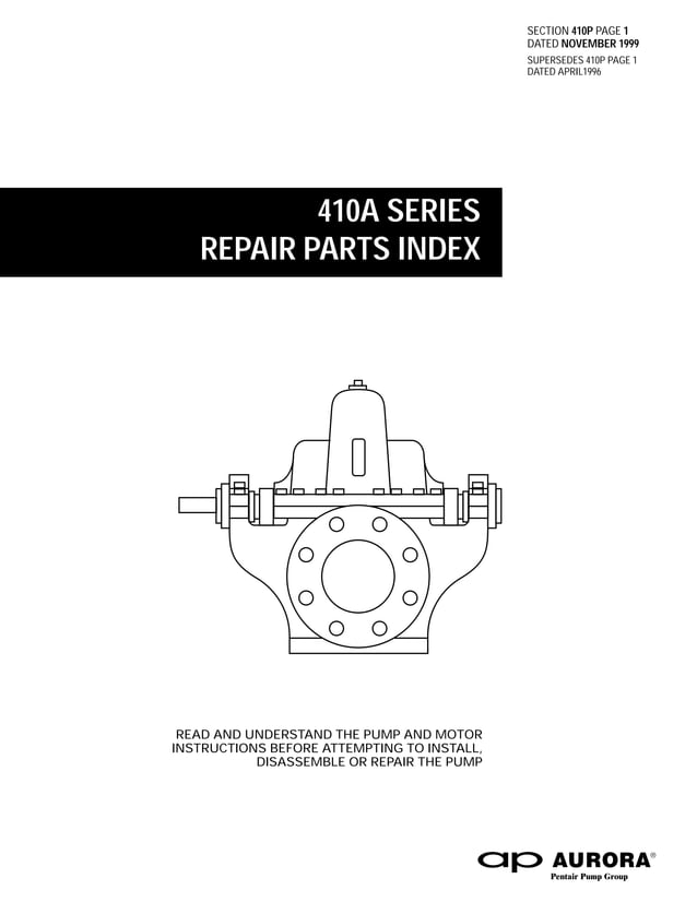 Series 410 - Horizontal Single Stage Split Case Pumps | PDF