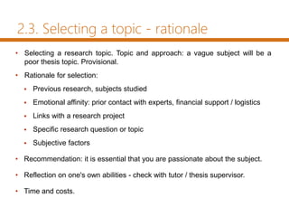 Topic: How to carry out a research project? | PPTX