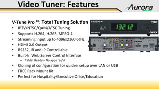 Aurora Multimedia - company product competitive advantages | PDF
