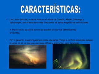 Auroras boreales y capas de la atmósfera | PPT
