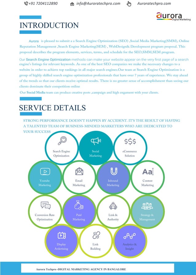 Aurora techpro Digital Marketing Service | PDF