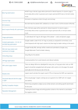 Aurora techpro Digital Marketing Service | PDF