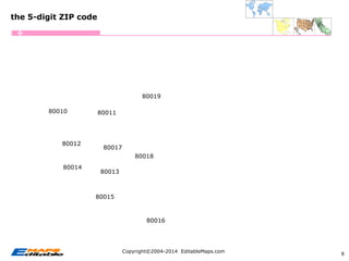 Aurora zip code map,Aurora editable map, Aurora Powerpoint map | PPT