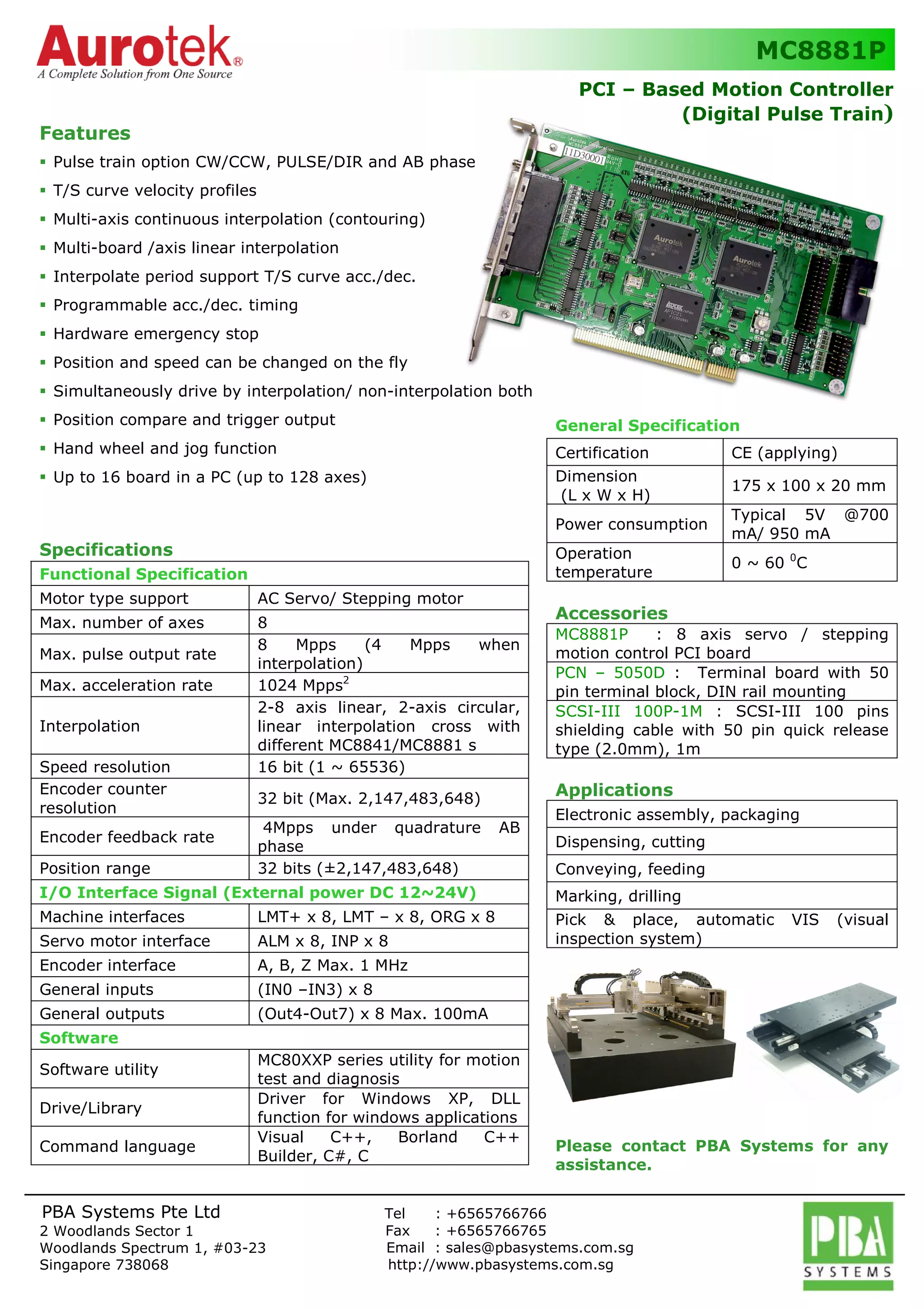 Aurotek Motion Control Cards | PDF