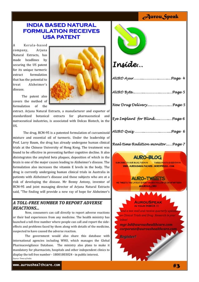 Newsletter_AurouSpeak_Vol 02 Ed 02 - Aurous HealthCare CRO | PDF