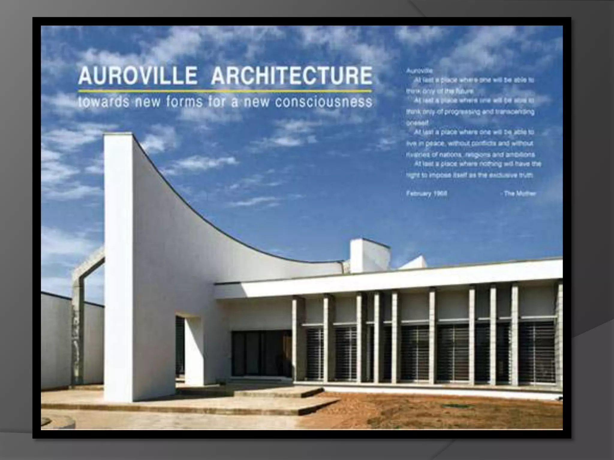 Auroville Architecture | PPTX