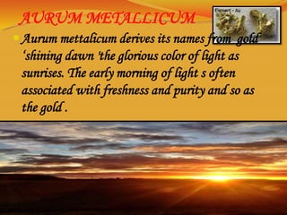 Aurum met. | PPTX