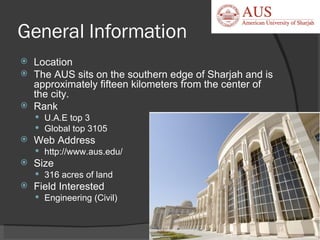 American University of Sharjah | PPT