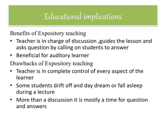 Ausbel - Expository learning | PPTX