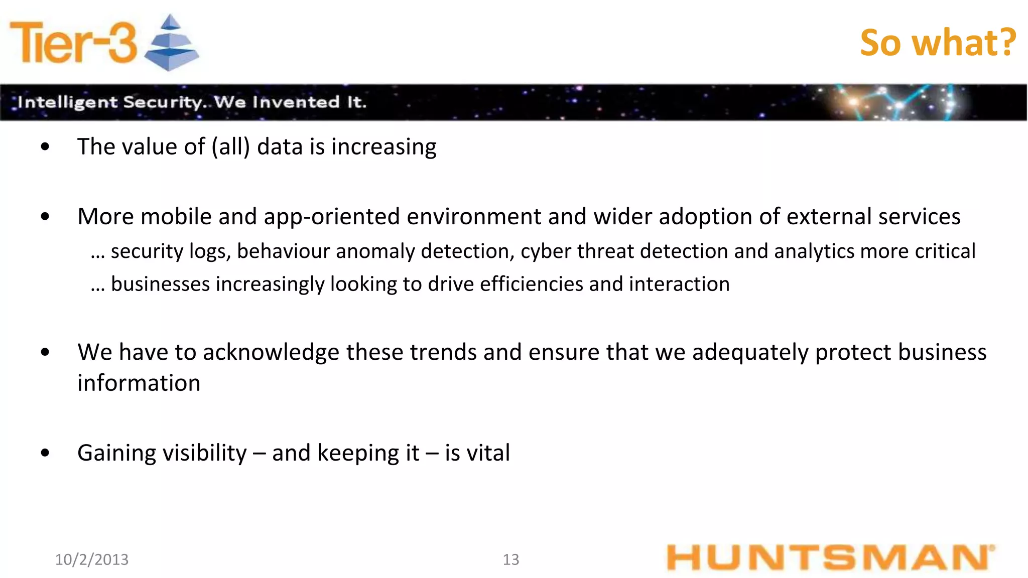 Monitoring security in the externalised organisation (Auscert 2013) | PPT