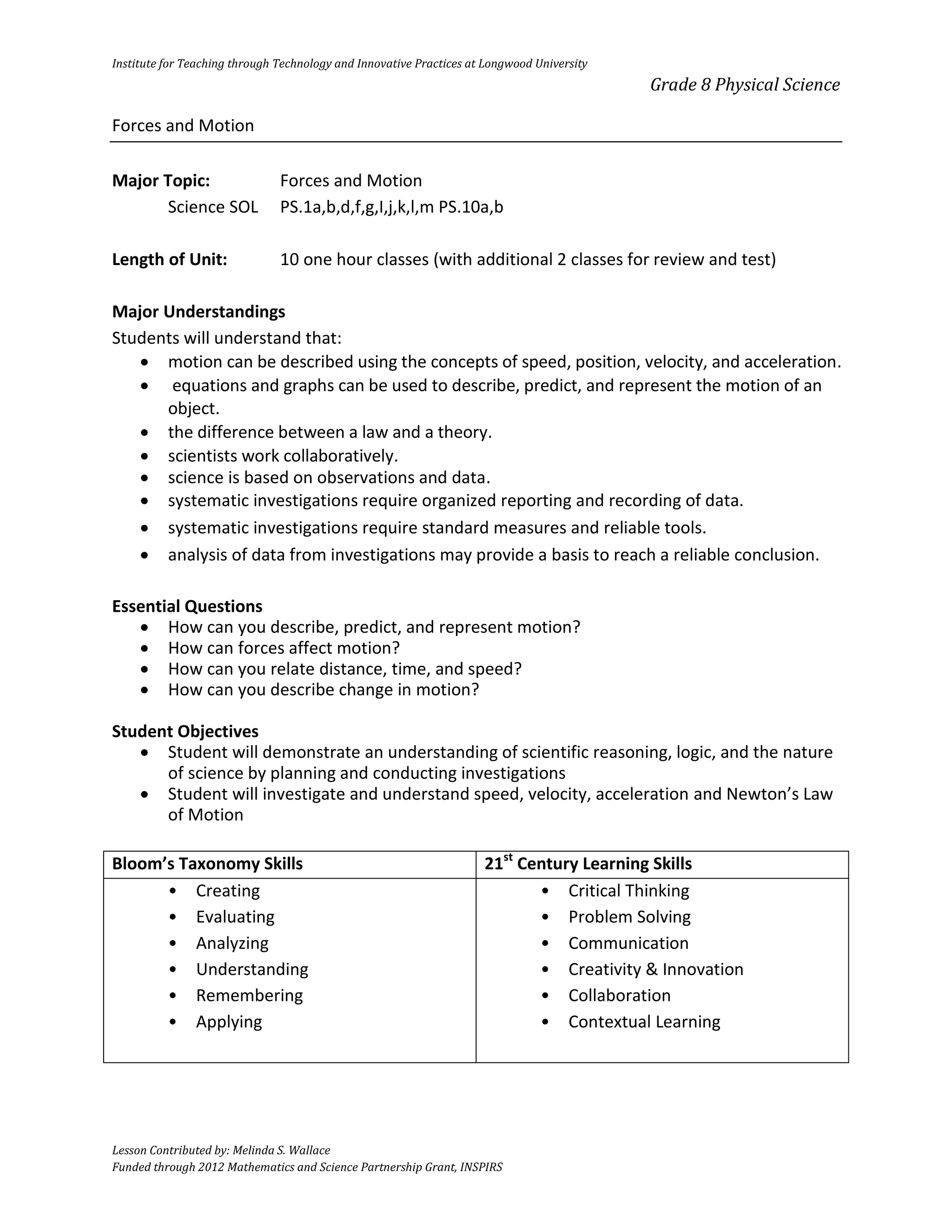 science g8 force motion | PDF