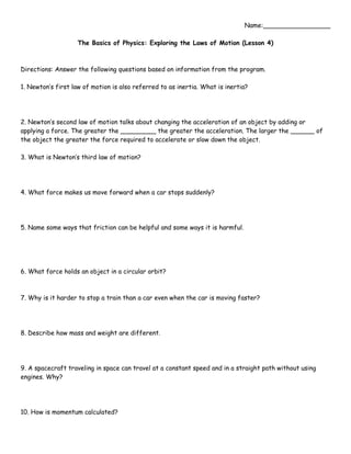 science g8 force motion | PDF