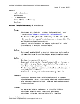 science g8 force motion | PDF