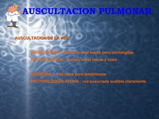 Auscultacion pulmonar | PPT