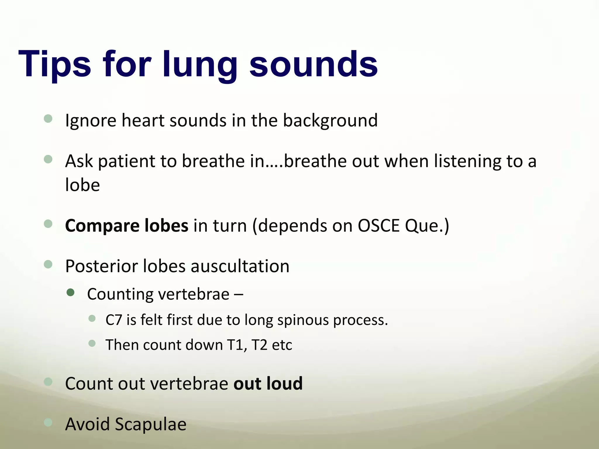 Chest Auscultation | PPTX