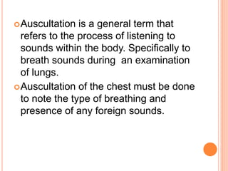 Auscultation | PPT