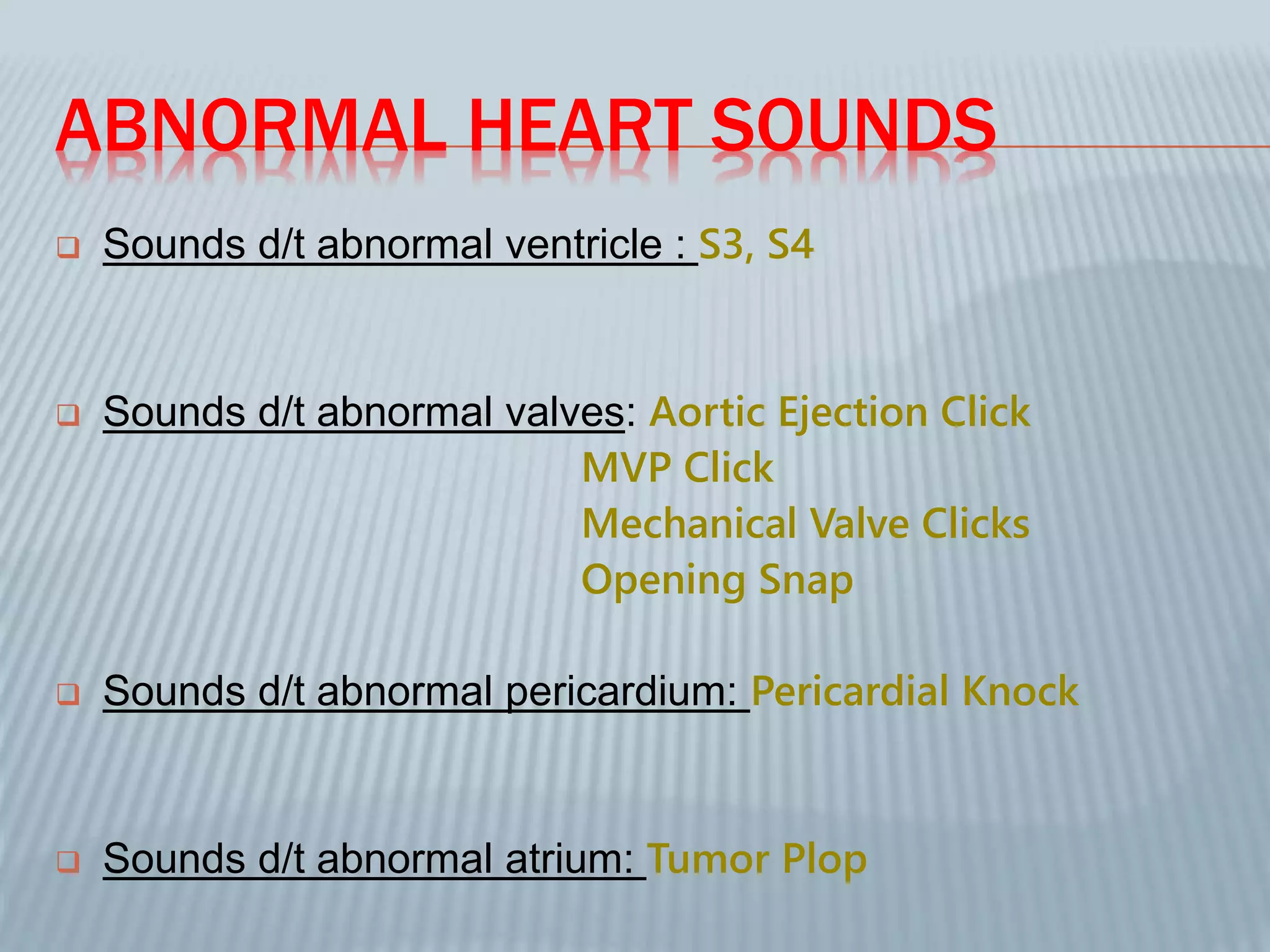 percussion and Auscultation of cardiovascular system with heart sounds ...