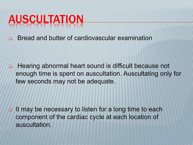 percussion and Auscultation of cardiovascular system with heart sounds ...