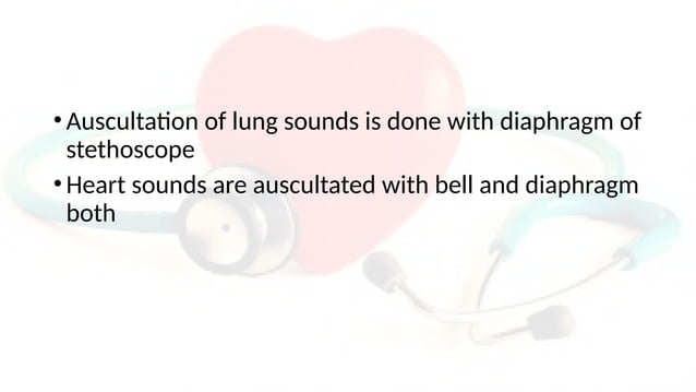 Auscultation of lung and heart sounds.pptx | Lung and Respiratory ...