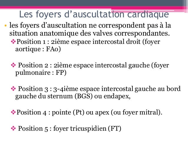 Auscultation cardiaque