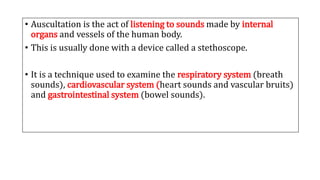 Auscultation of lungs and heart | PPTX