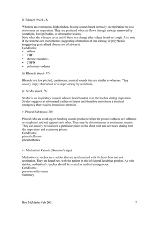 Auscultation(Resp) | PDF