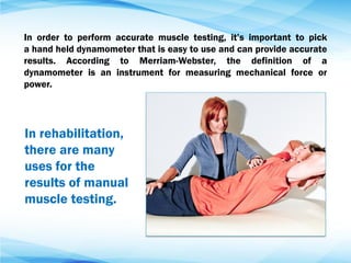 A User Guide To The Microfet 2 Hand Held Dynamometer | PDF