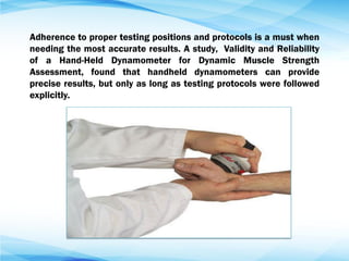 A User Guide To The Microfet 2 Hand Held Dynamometer | PDF