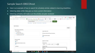 A users guide to ebscohost | PPTX
