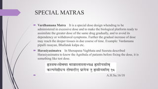 Aushadh matra in ayurveda | PPTX