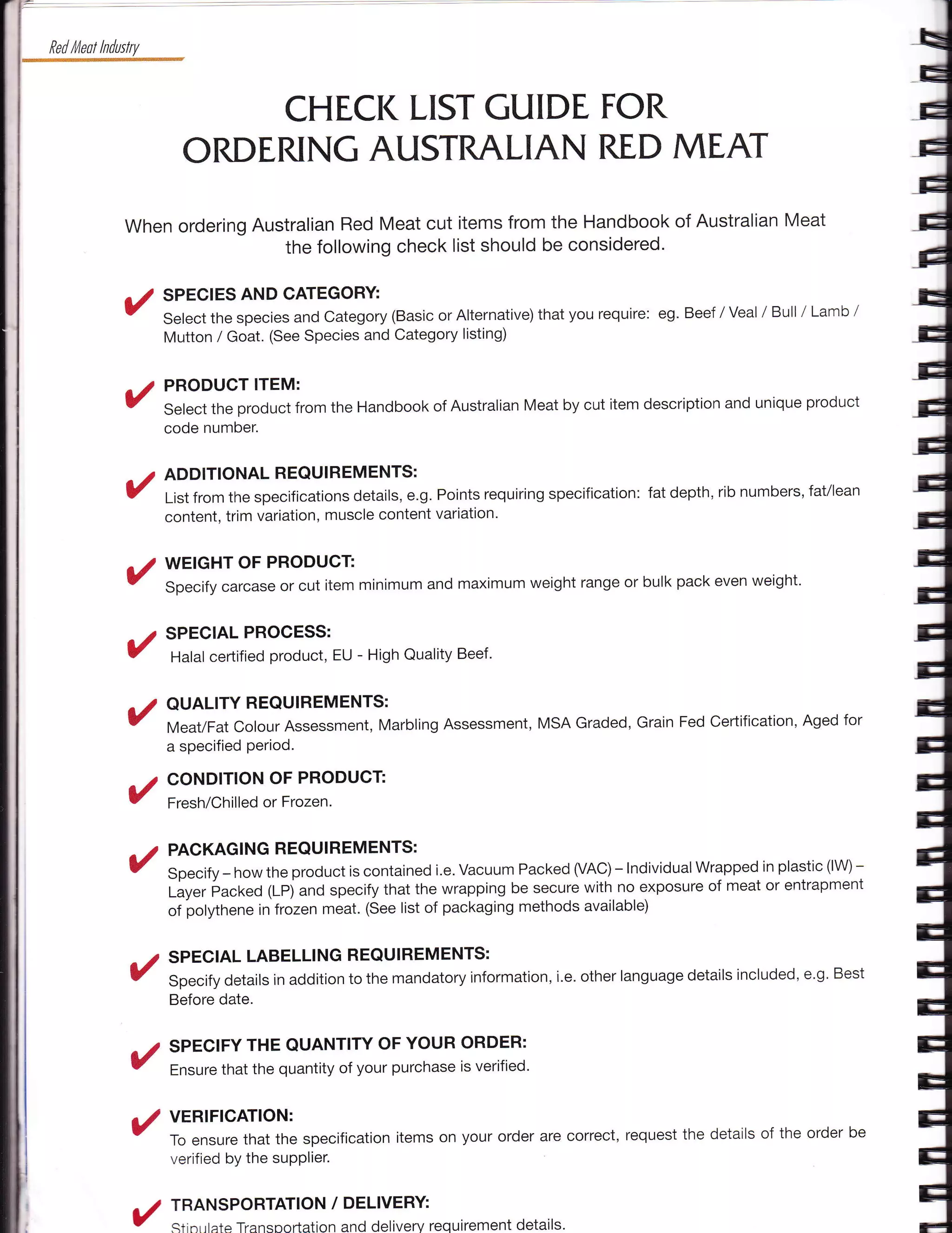 AUSMEAT Handbook Australian Meat | PDF
