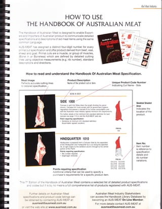 AUSMEAT Handbook Australian Meat | PDF
