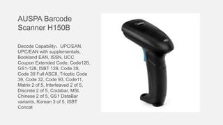 AUSPA Bluetooth Wireless Barcode Scanner H150B | PPT