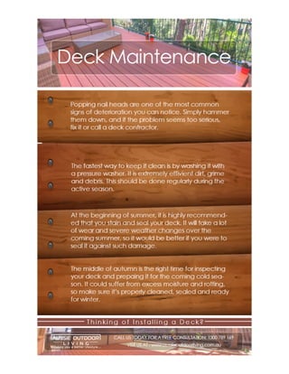 Deck Maintenance | PDF