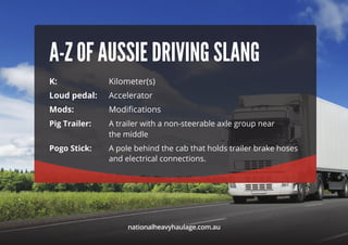 Aussie slang and Truckie talk explained | PDF
