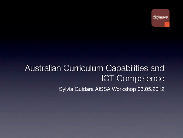 Australian Curriculum Capabilities and ICT Competence | PPT