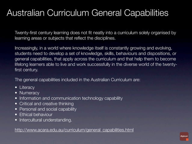 Australian Curriculum Capabilities and ICT Competence | PPT