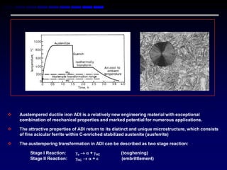 Austempered ductile iron production properties applications | PPT