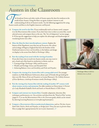 Teacher's guide - Jane Austen | PDF
