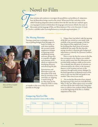 Teacher's guide - Jane Austen | PDF