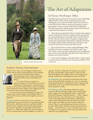 Teacher's guide - Jane Austen | PDF