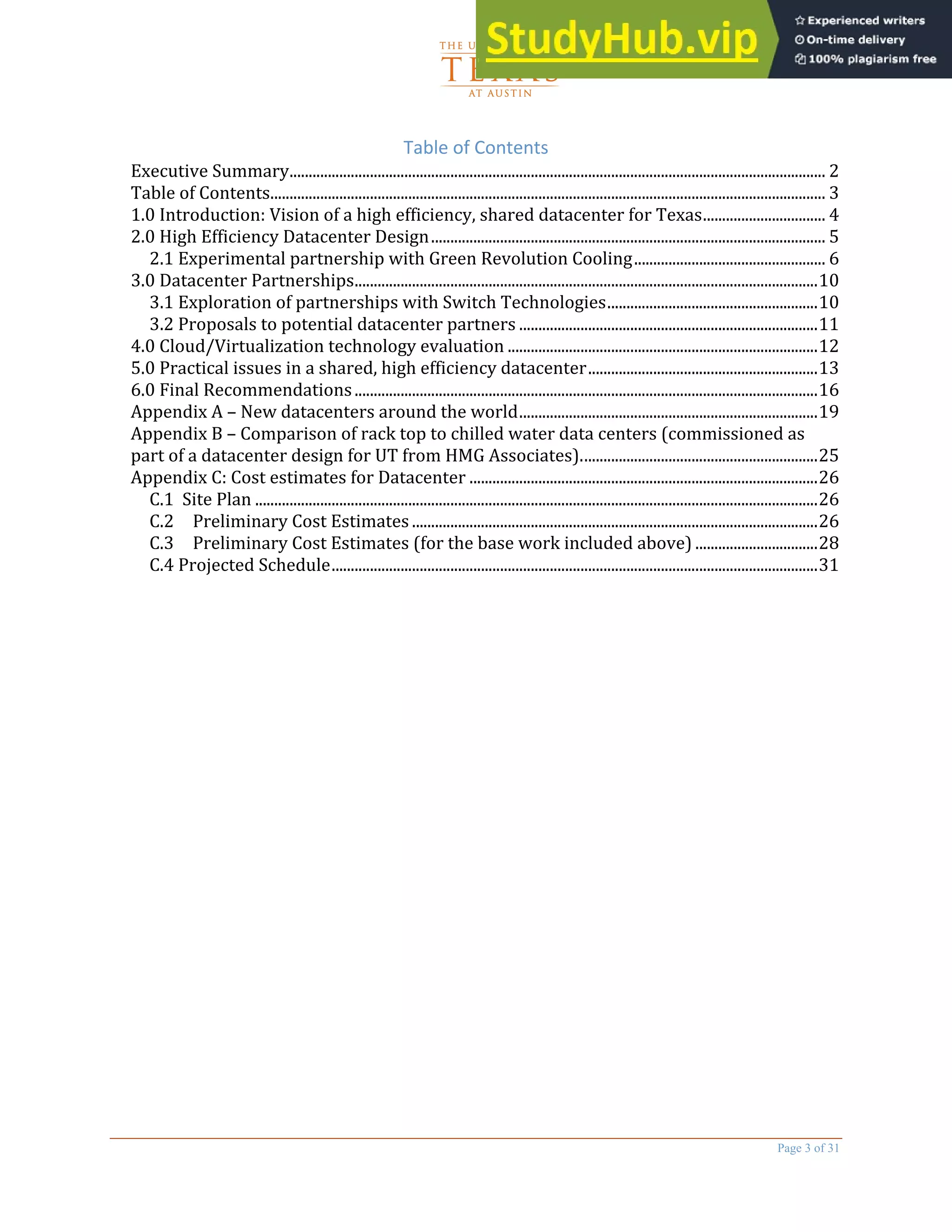 Austin Data Center Project Feasibility Study TACC SECO Final ...
